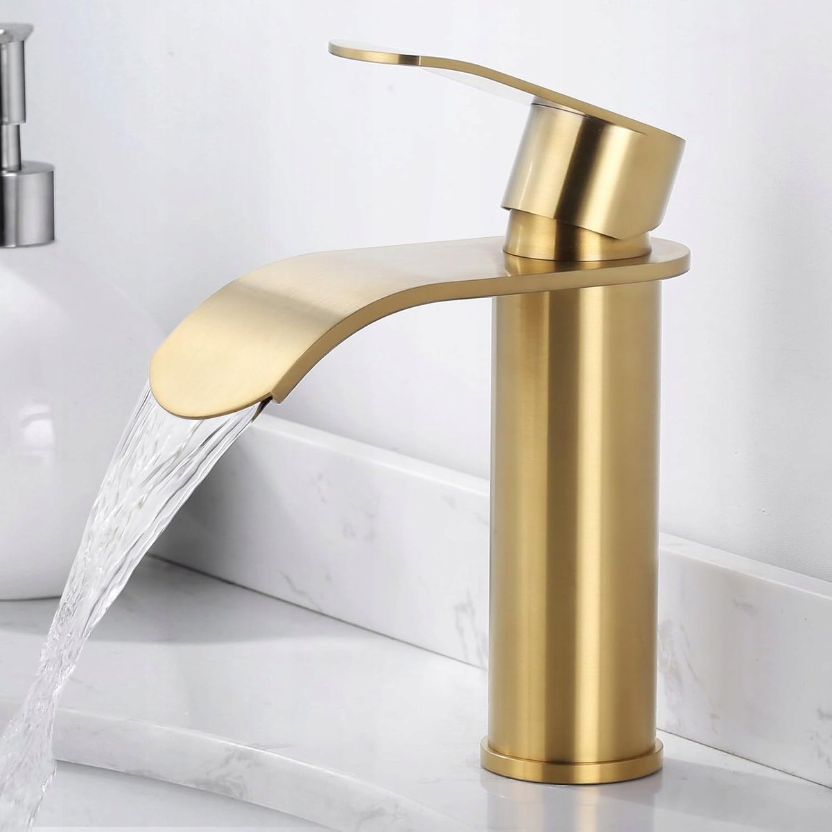 Bateria wodospadowa umywalkowa Arcora , armatura umywalkowa, kolor złoty - Arcora | Sklep EMPIK.COM