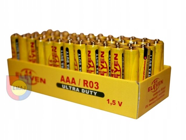 Baterie AAA R03 Eleven Ultra Duty 1.5V | 4 sztuki | Paluszki - ELEVEN ...