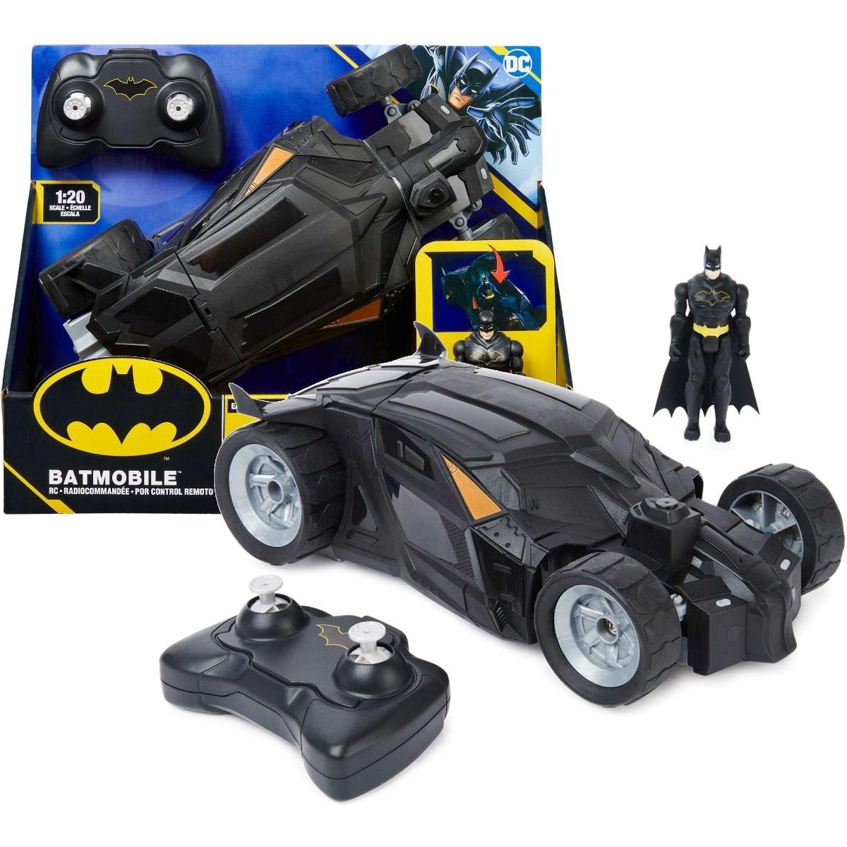 Batman Batmobile zdalnie sterowany pojazd RC samochód auto i figurka DC ...