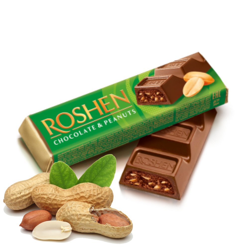 Baton czekoladowy z orzechami Roshen, 43g - Inny producent | Sklep EMPIK.COM
