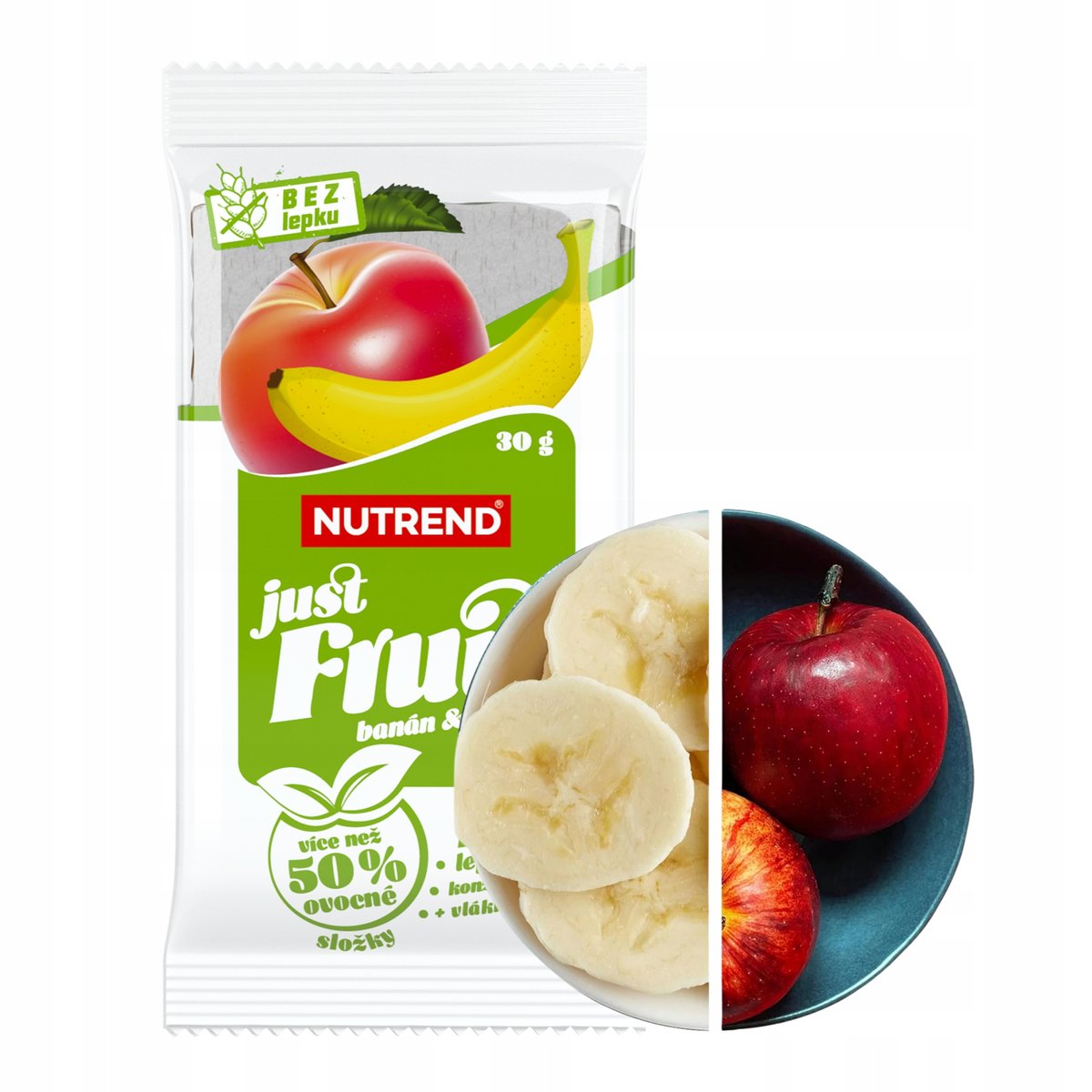 Baton Owocowy Nutrend Just Fruit 30G Jabłko Banan 50% Owoców Bez ...