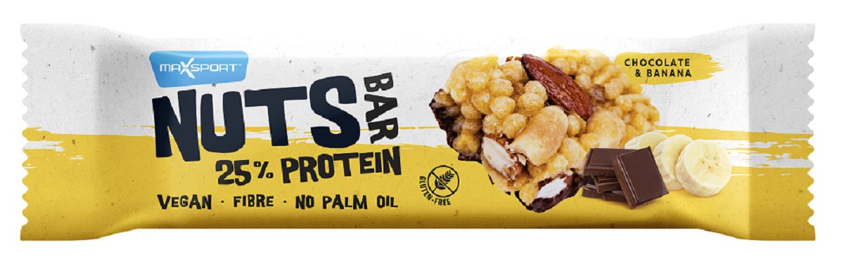 Baton Proteinowy Z Orzechami I Bananem W Gorzkiej Czekoladzie ...