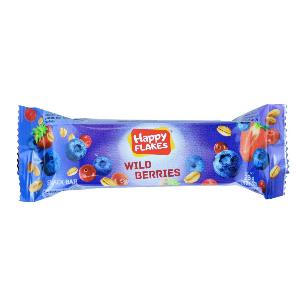 Batonik z baton z owocami leśnymi "Happy Flakes" 25g - Inna marka ...