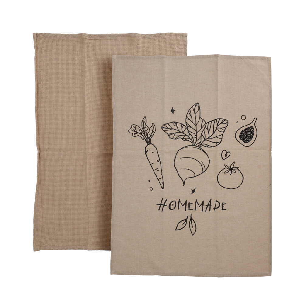 Bawe niane cierki z nadrukiem, 2 szt., 70 x 45 cm - Home Styling Collection | Sklep EMPIK.COM