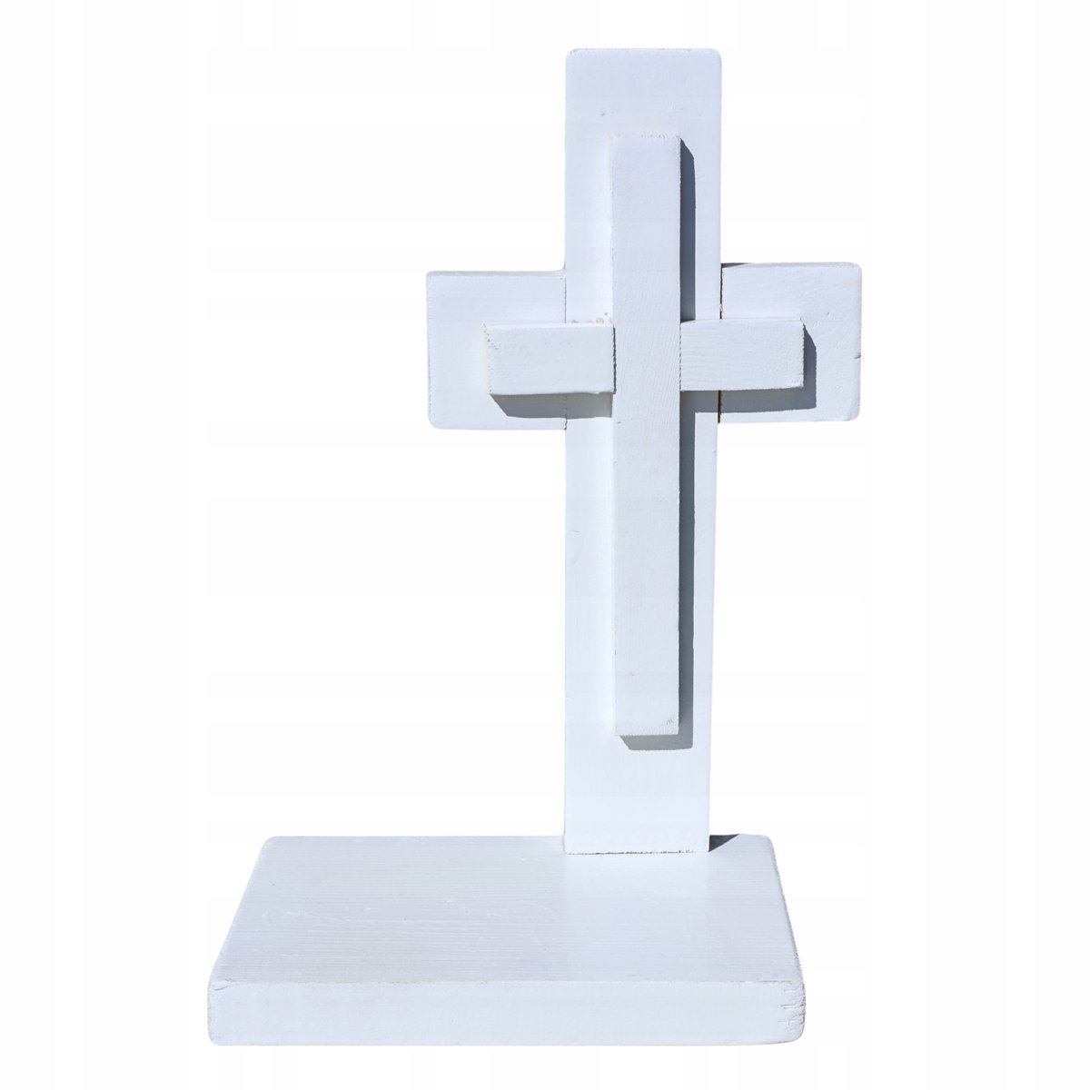 BAZA DO STROIKA Biały Krzyż PODSTAWA pod kompozycję Dekoracja na pomnik ...