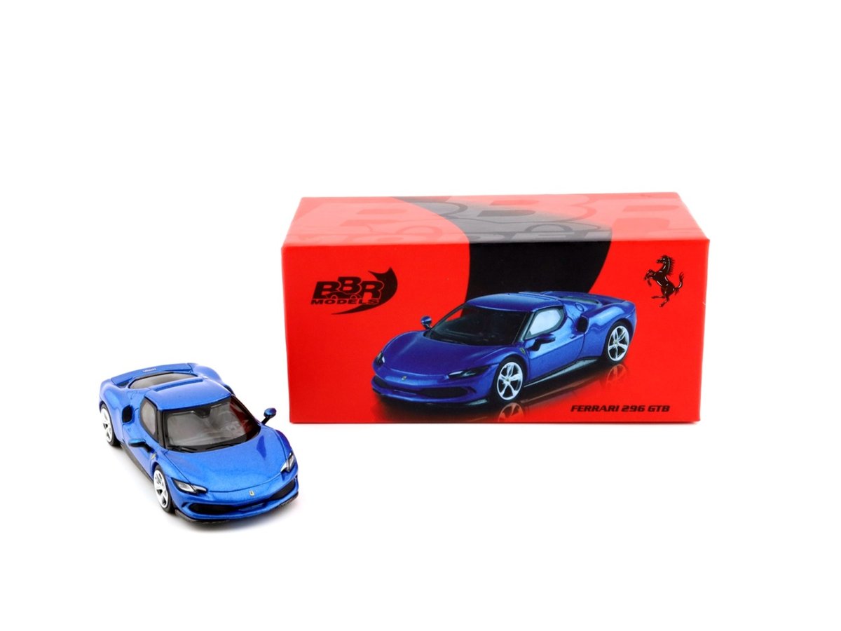 BBR MODELS Ferrari 296 GTB Blue Corsa 1:64 - BBR | Sklep EMPIK.COM
