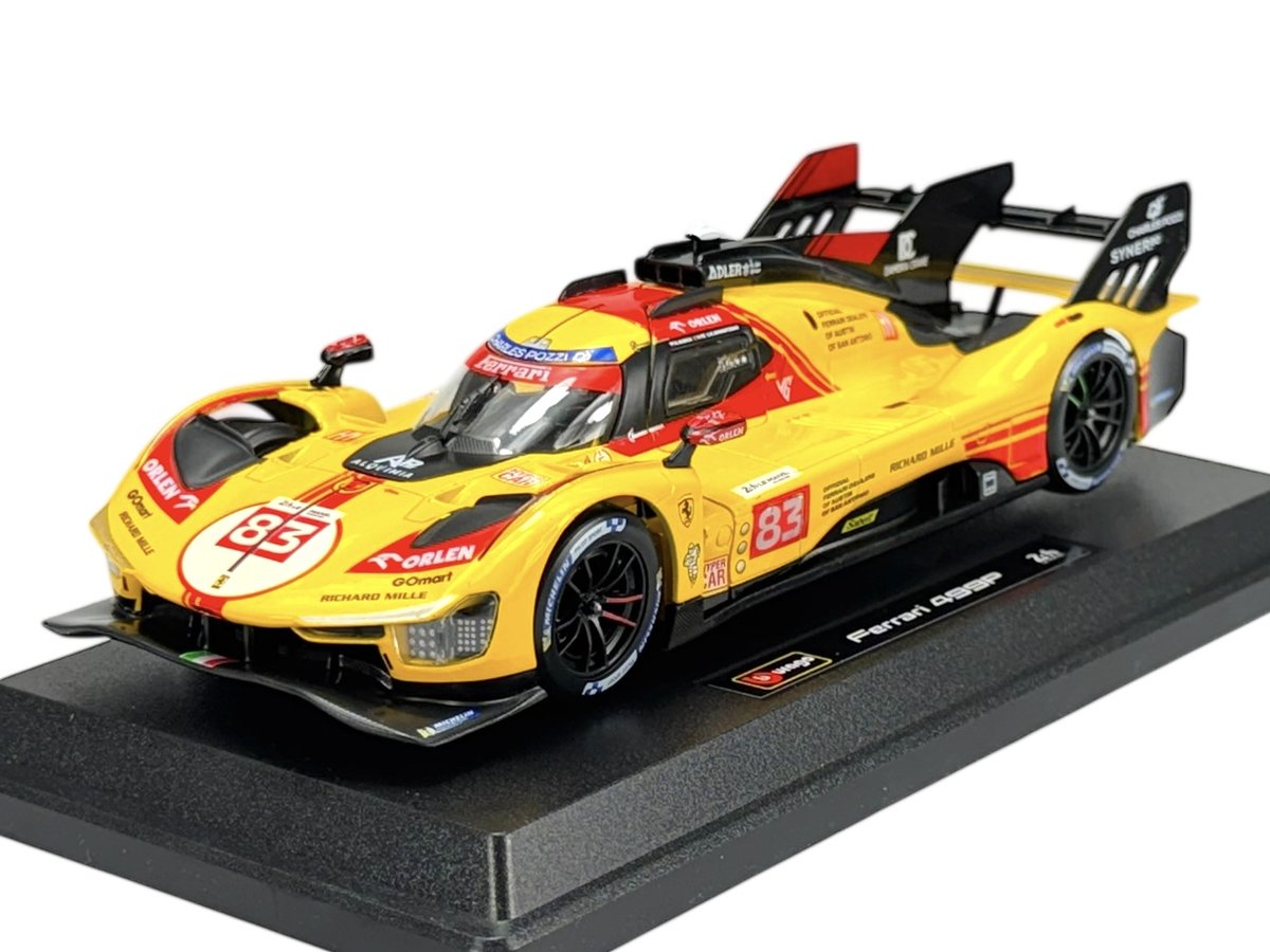 BBURAGO FERRARI 499P #83 KUBICA 24h LE MANS FIA WEC ŻÓŁTY 1:18 16304 - Bburago | Sklep EMPIK.COM