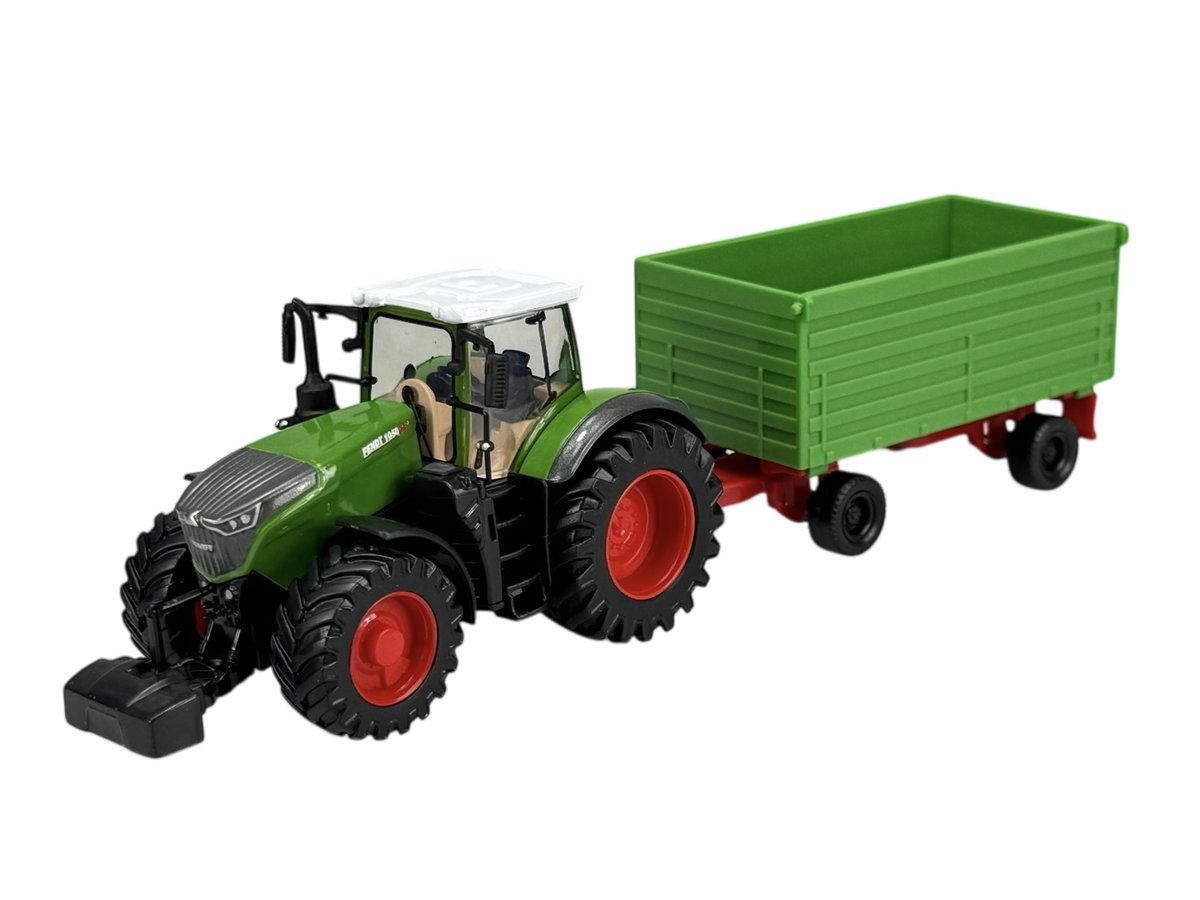 BBURAGO TRAKTOR FENDT 1050 VARIO + PRZYCZEPA 31692 NOWY ZESTAW FARMA - Bburago | Sklep EMPIK.COM