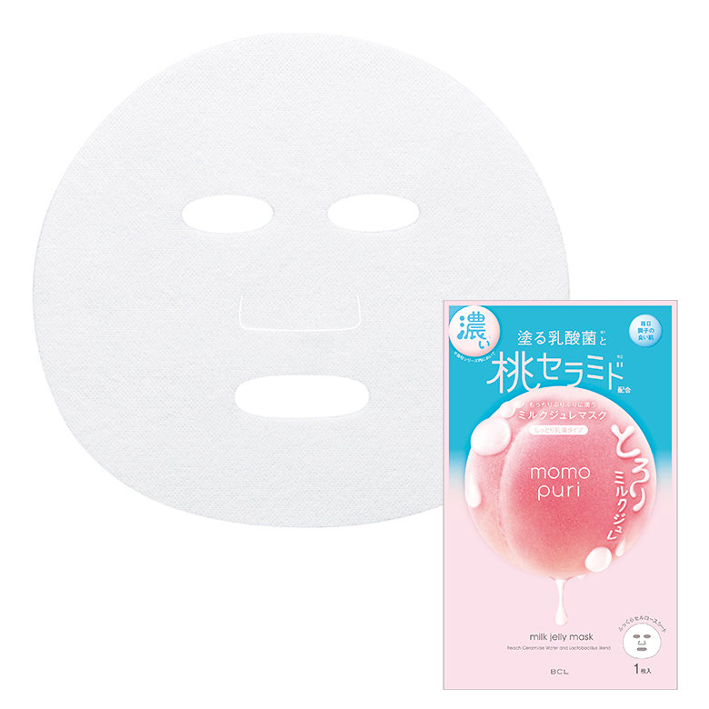 BCL, Momopuri Milk Jelly Mask, Żelowa maska nawilżająca do twarzy, 22 ...