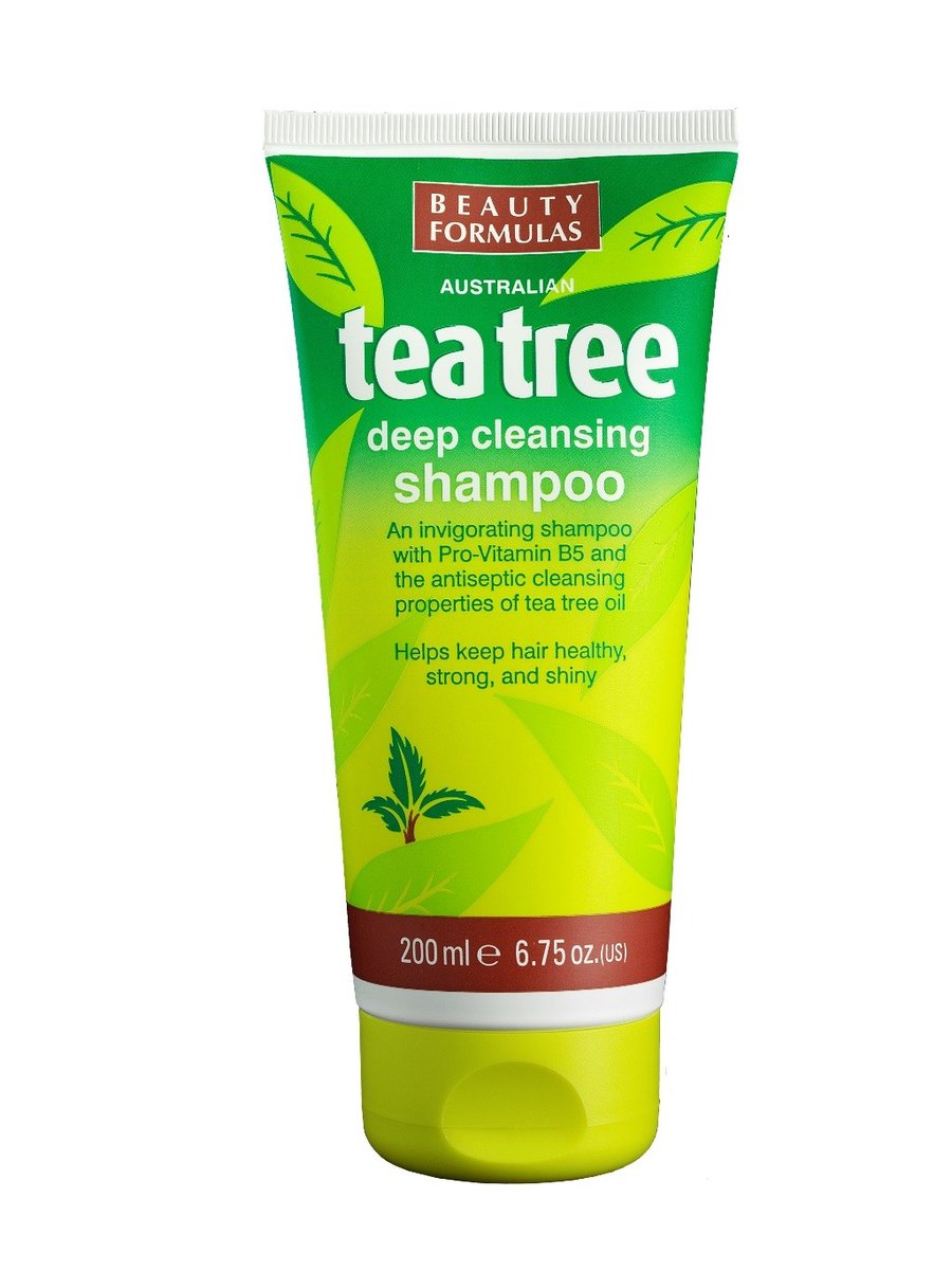 Beauty Formulas, Tea Tree, szampon oczyszczający do włosów, 200 ml ...