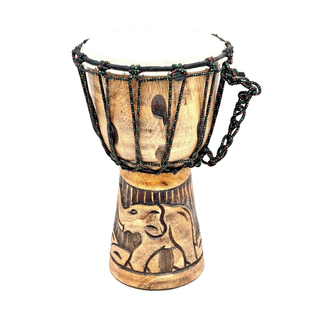 Bęben Bębenek Drewniany Rzeźbiony Djembe Instrumenty Muzyczne Z Bali ...