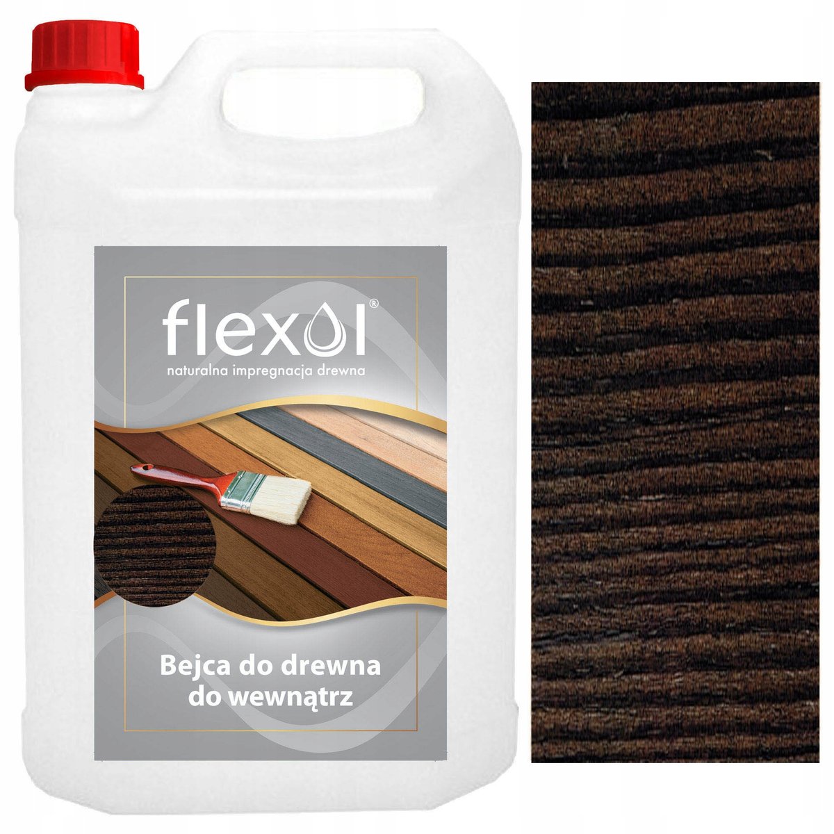 Bejca Do Drewna Orzech Ciemny Wewnętrzna 4 L Flexol - Flexol | Sklep ...