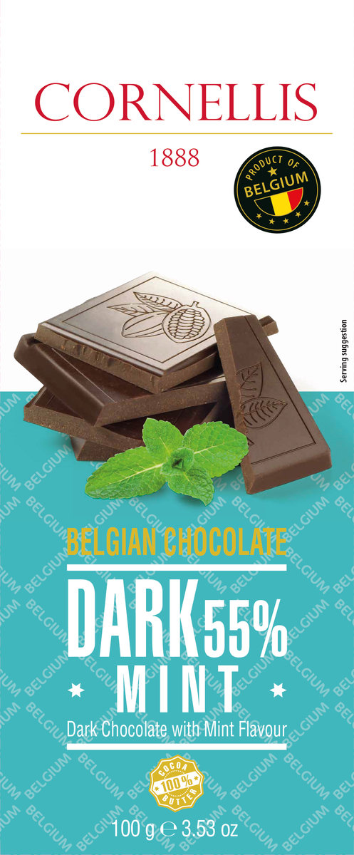 Belgian Dark 55% Chocolate Mint 100g - RC Foods | Sklep EMPIK.COM
