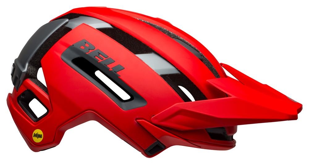 BELL kask rowerowy mtb SUPER AIR MIPS SPHERICAL matte gloss red gray ...