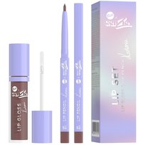 Bell x Genzie Lip set 02 Chocolate Cake, 4.5g Błyszczyk i konturówka do ...