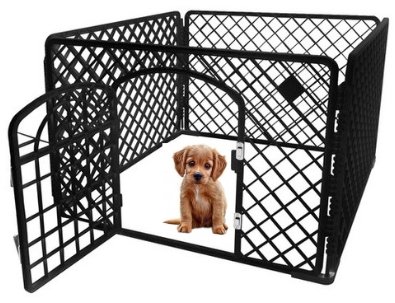 Bemi Metalowy Kojec Wybieg Zagroda Dla Psa Szczeniaka Czarny - Bemi ...