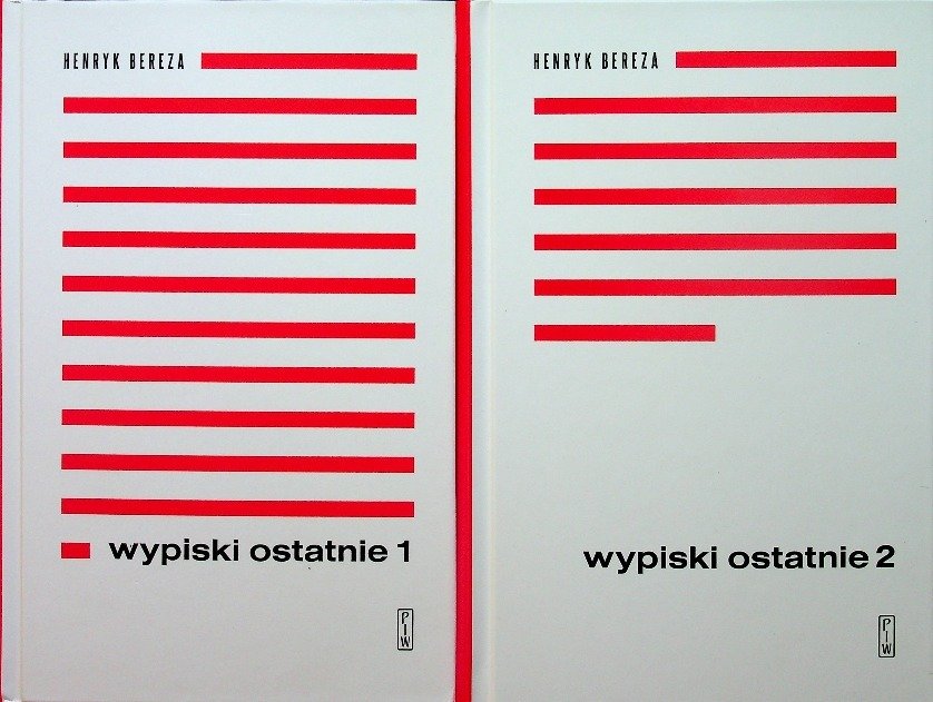 Bereza Wypiski ostatnie Tom 1 i 2 - Bereza Henryk | Książka w Empik