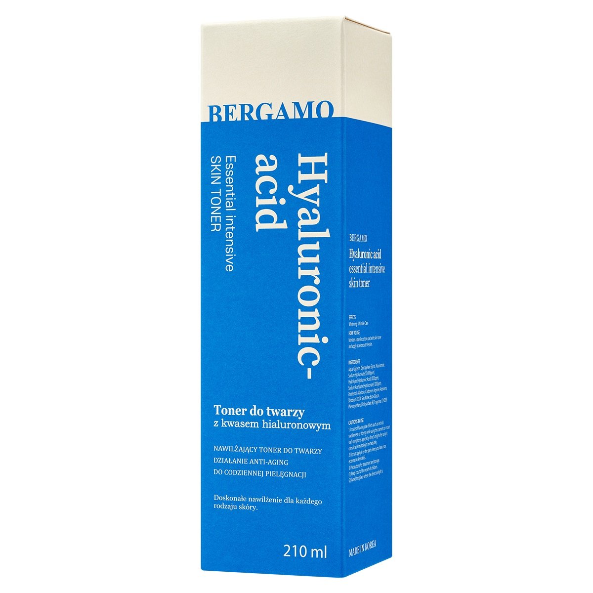 Bergamo, Hyaluronic Acid, Toner do twarzy z kwasem hialuronowym, 210 ml ...
