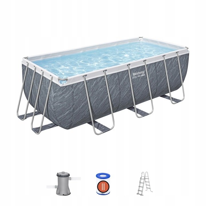 BESTWAY 56722 412x201x122cm BASEN STELAŻOWY 7w1 - Bestway | Sklep EMPIK.COM