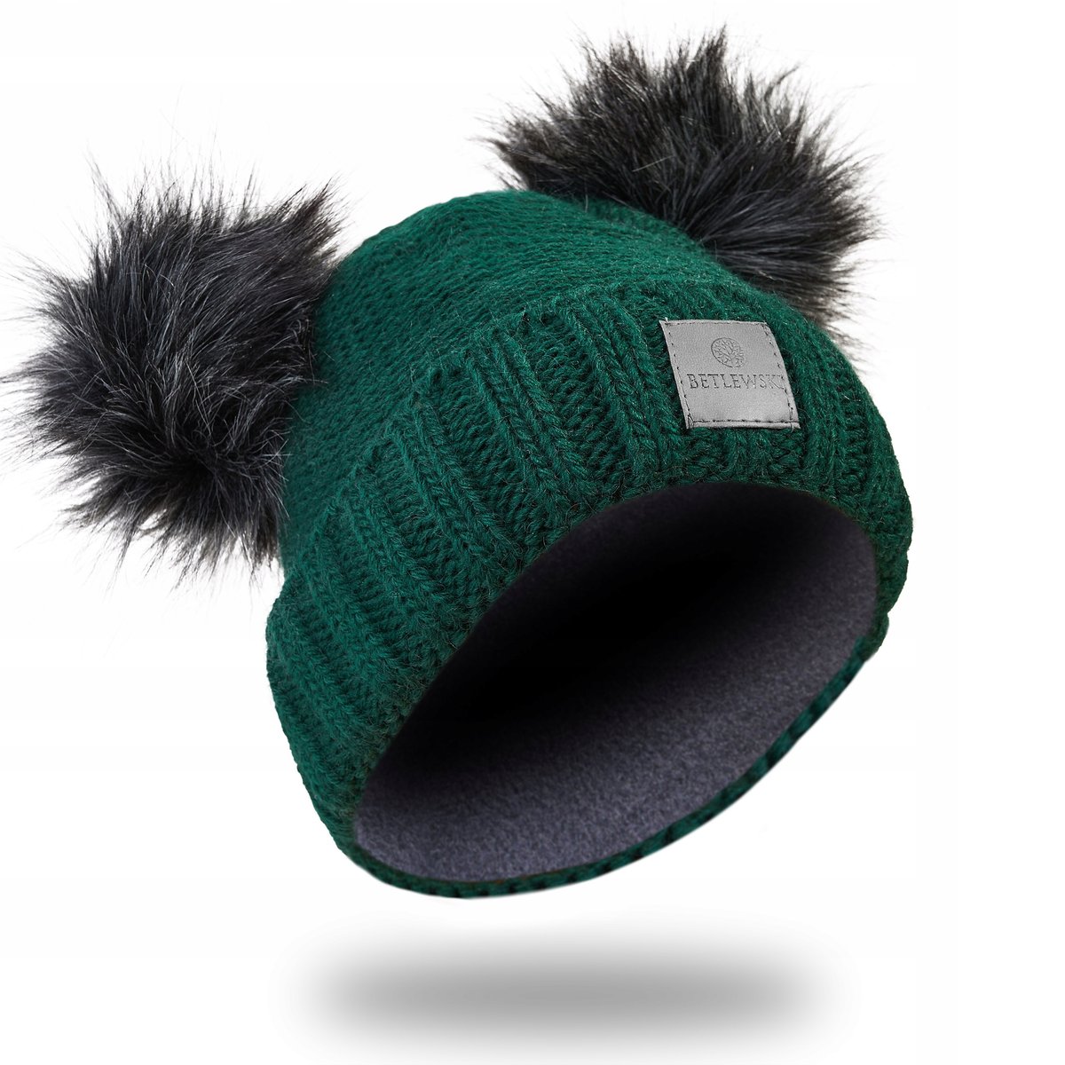 Betlewski Zimowa Czapka Damska Z Pomponami Ciepła - Betlewski | Moda Sklep EMPIK.COM