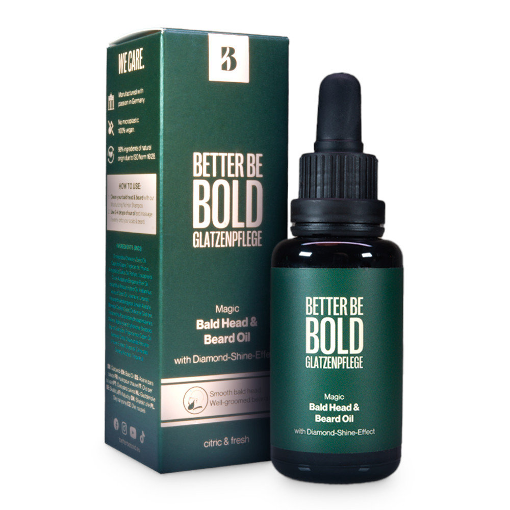 BETTER BE BOLD Magic Bald Head & Beard Oil - Olejek do brody i łysej ...