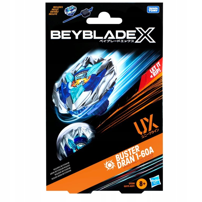 Beyblade X Buster Dran 1-60A UX zestaw startowy Hasbro G1536 - Hasbro ...