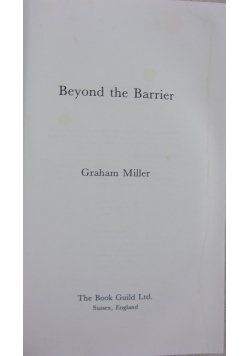 Beyond the Barrier - Graham Miller | Książka w Empik