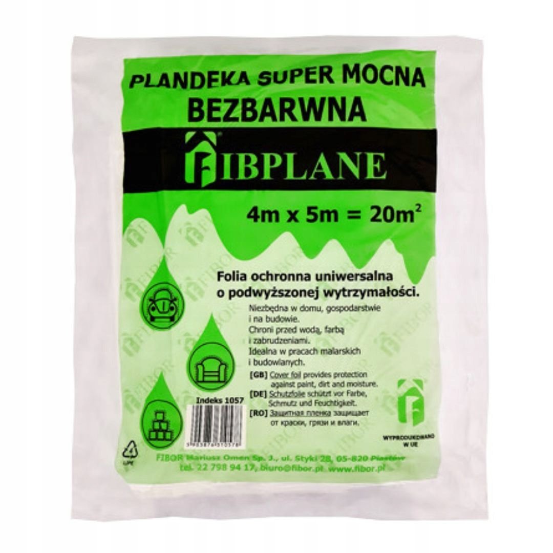 Bezbarwna Plandeka Super Mocna 4X5 Marki Fibor - 100 | Sklep EMPIK.COM