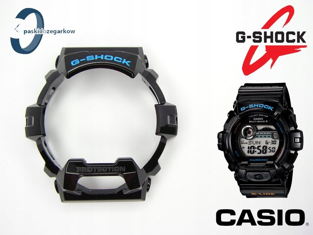 Bezel Casio GWX-8900 GWX-8900-1 czarny połysk - Casio | Moda Sklep ...