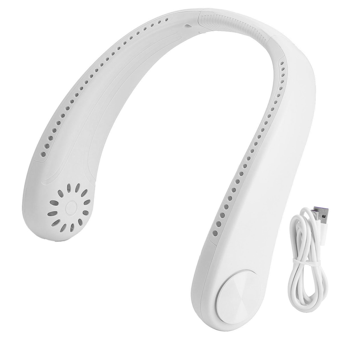 Bezłopatkowy wentylator USB na szyję, cichy, przenośny - Inna marka ...