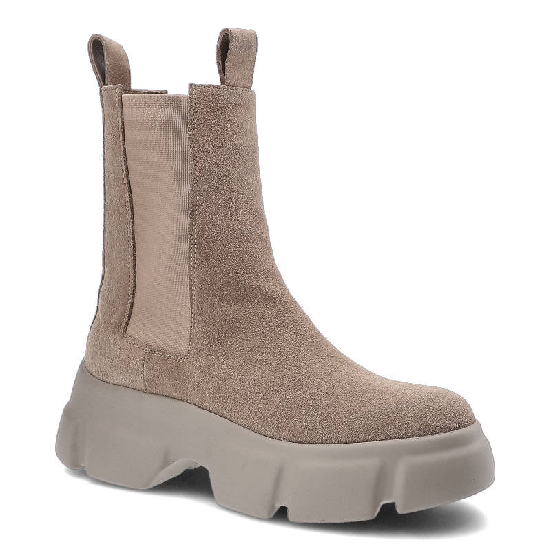 Beżowe Botki Carinii Damskie Skórzane Modne Obuwie - Carinii | Moda ...