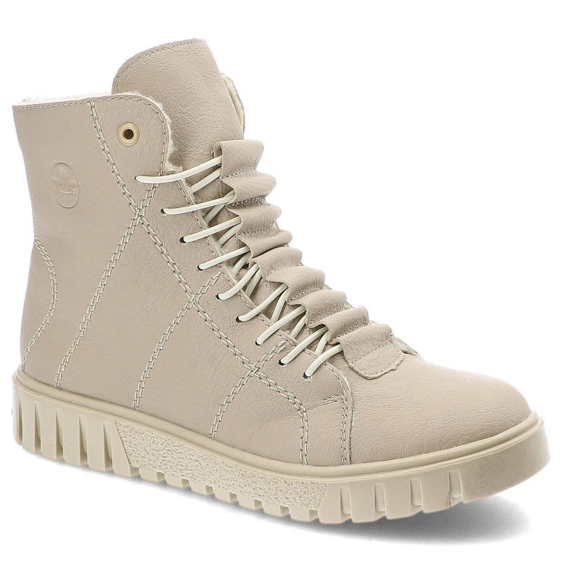 Beżowe Botki Rieker Ocieplane Damskie Obuwie - Rieker | Moda Sklep ...