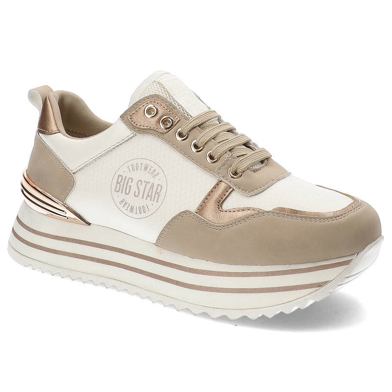 Beżowe Sneakersy Big Star Damskie Buty Sportowe - Big Star | Sport ...
