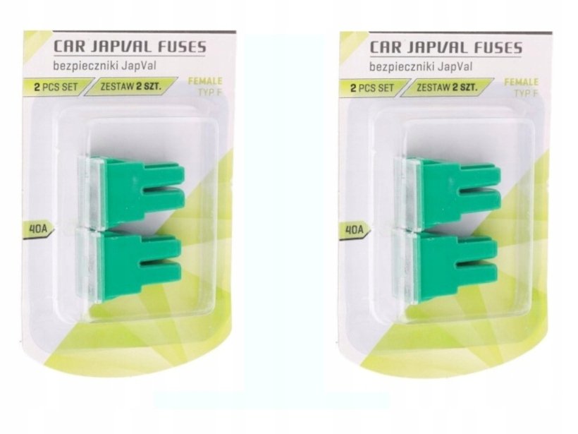 Bezpieczniki JAPVAL TYP F 40A zestaw bezpieczników 4szt 2 komplety - Inna marka | Motoryzacja EMPIK