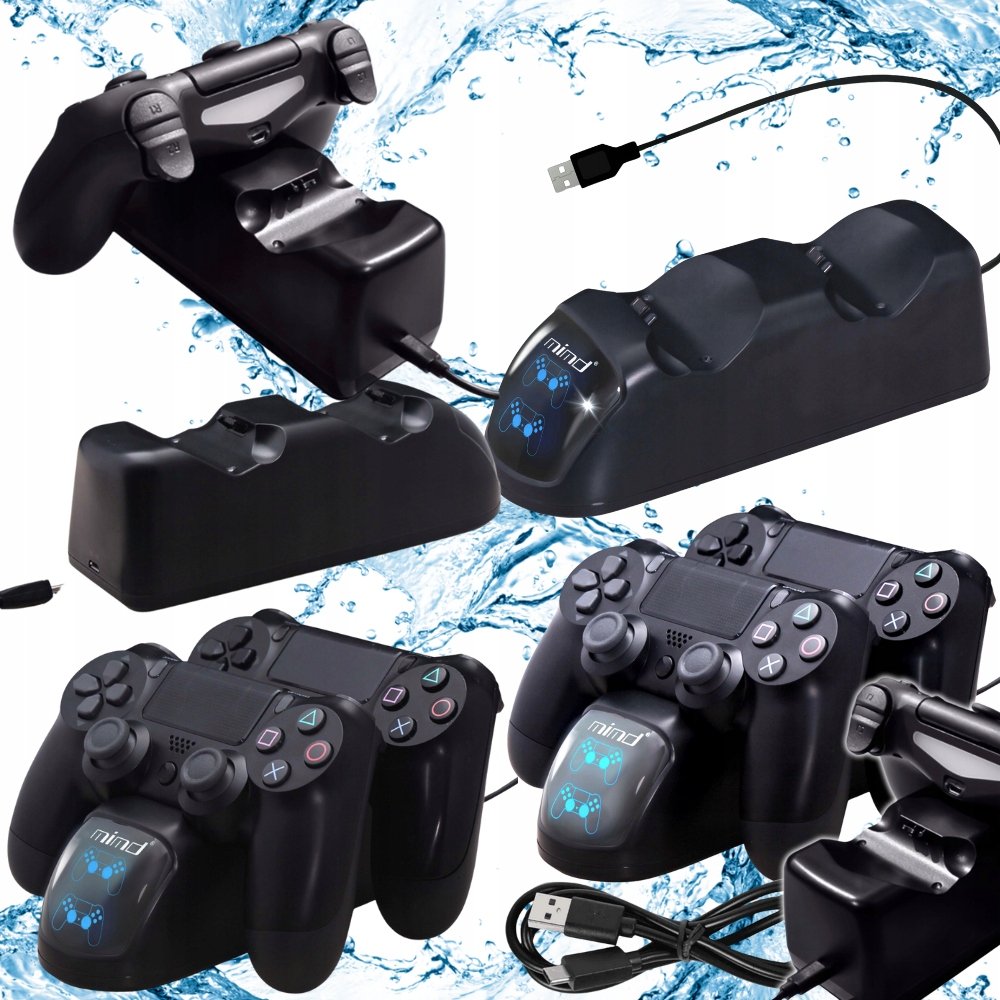 BEZPRZEWODOWA STACJA DO ŁADOWANIA PADÓW PS4 ORAZ PS5 PRO/SLIM 2 PADY NA ...
