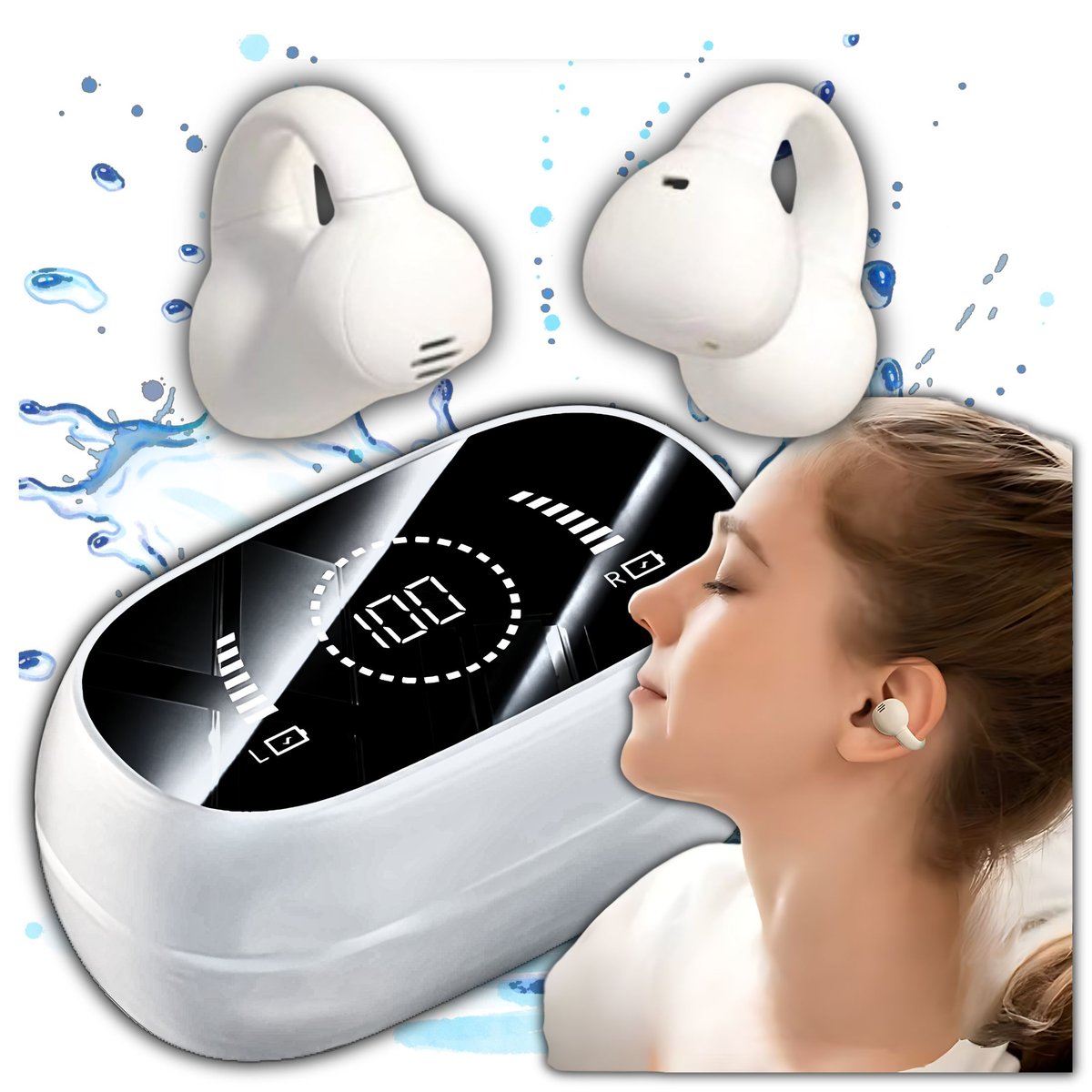 BEZPRZEWODOWE SŁUCHAWKI DO IPHONE APPLE SAMSUNG BLUETOOTH NAUSZNE KLIPS ...