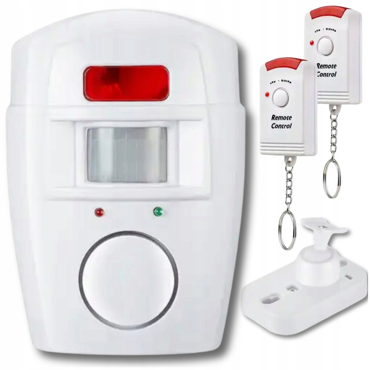 BEZPRZEWODOWY ALARM DOMOWY CZUJNIK RUCHU do GARAŻU SYRENA ALARMOWA 2 ...