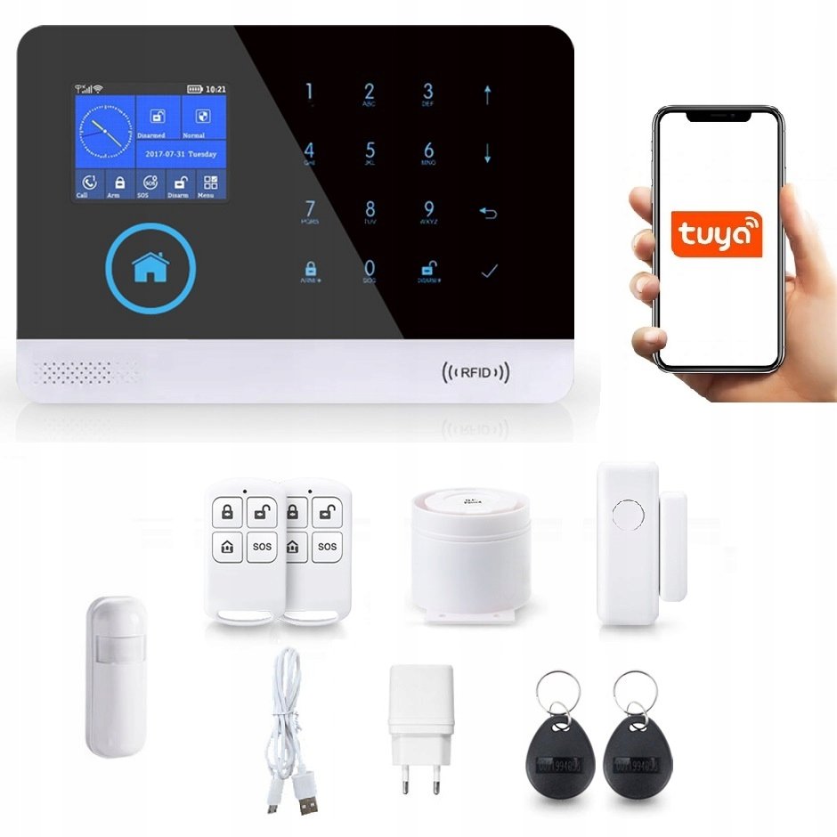 Bezprzewodowy Alarm Lcd 2.4' Gsm Wifi Tuya Smart Po Polsku - Inny ...