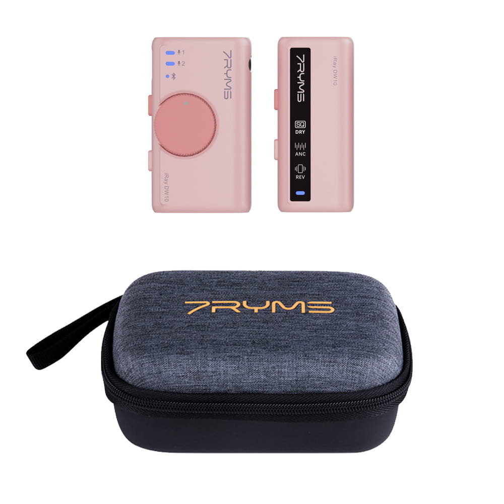 Bezprzewodowy mikrofon 7Ryms iRay DW10 [mini jack 3,5mm + USB-C] RÓŻOWY ...