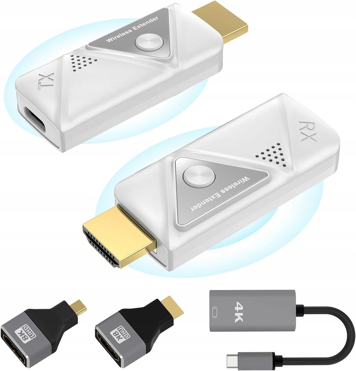 Bezprzewodowy transmiter HDMI Full HD 1080p 30m Plug&Play Przedłużacz ...