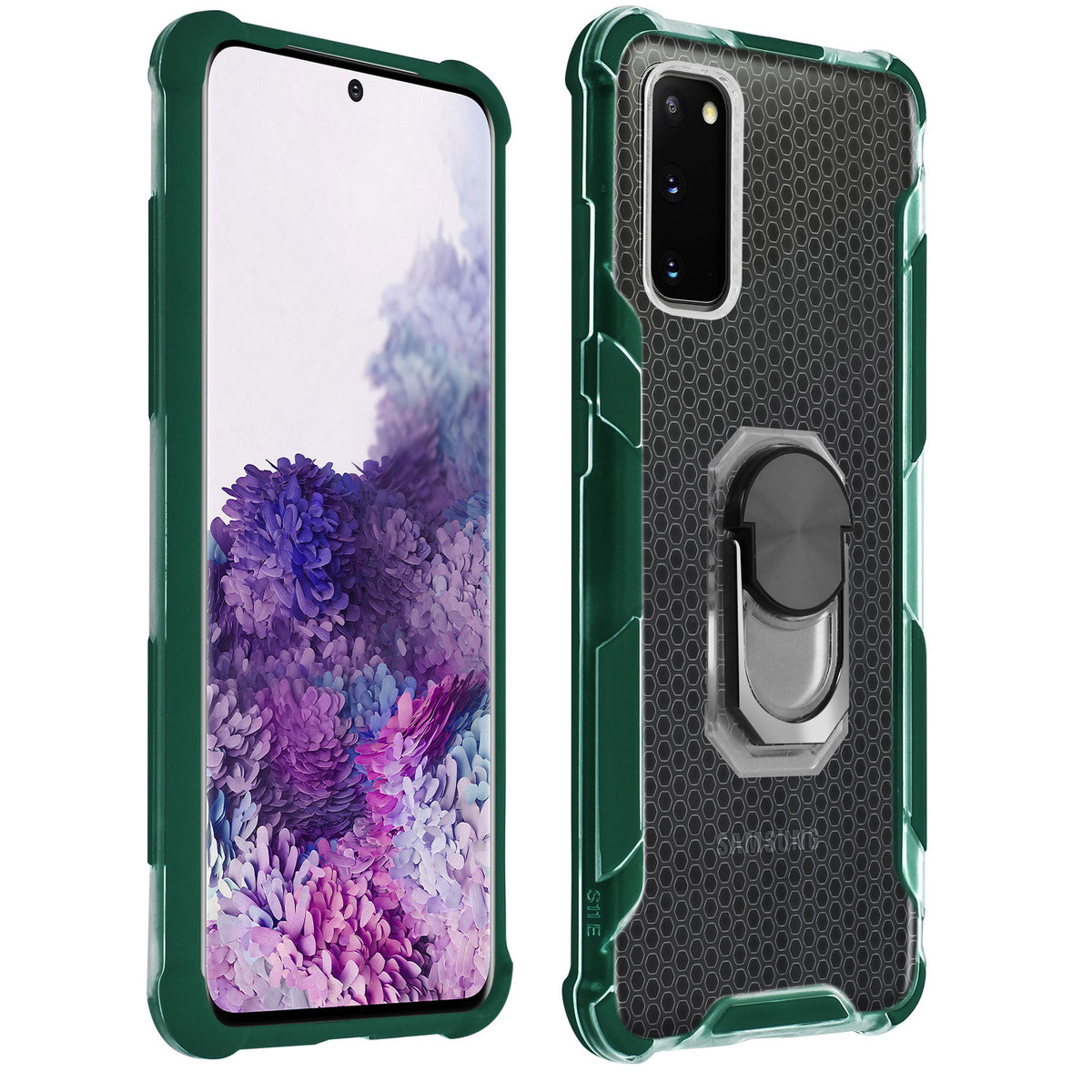 Bi-materiałowe etui z metalowym obrotowym uchwytem do Samsunga Galaxy ...