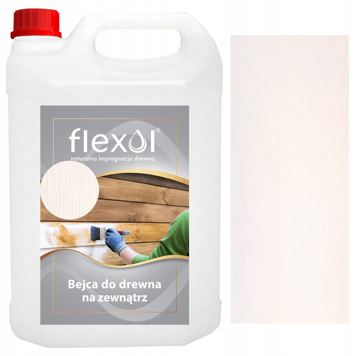 Biała Bejca Wodna Kolor Biel Zewnętrzna Do Drewna 4 L Flexol - Flexol ...