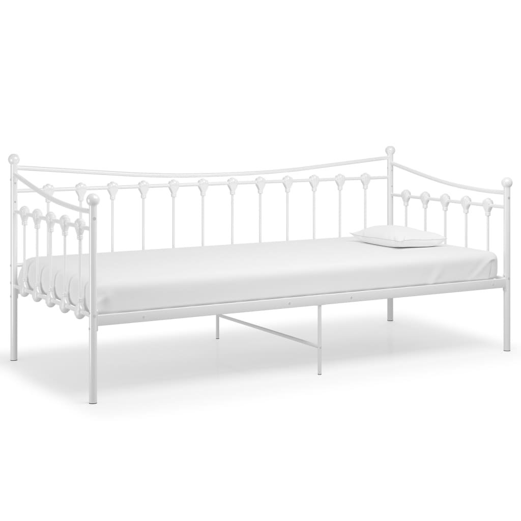 Biała metalowa kanapa 2w1 z barierką 206x95x91,5 cm / AAALOE - Inna ...