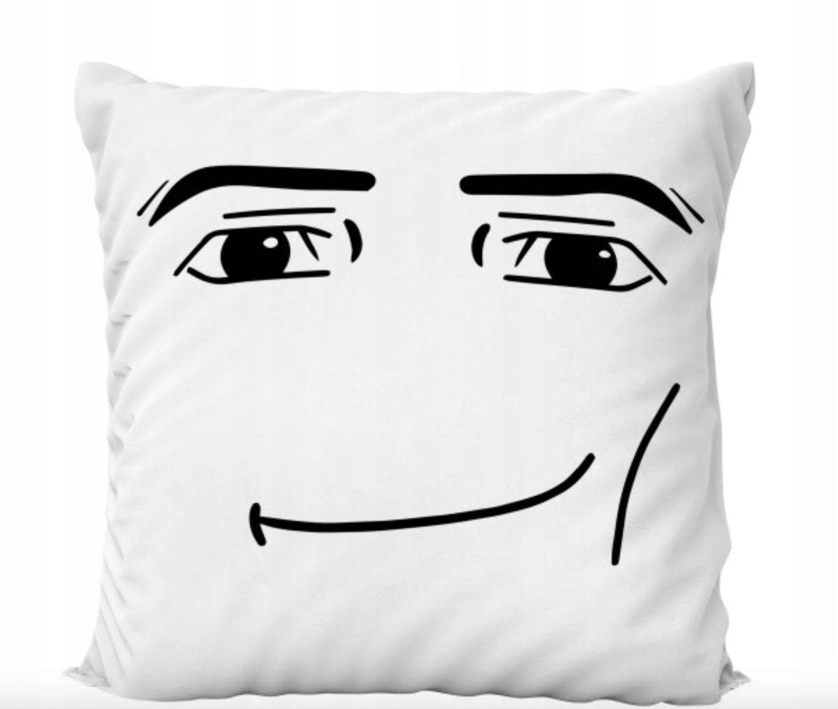 Biała Poduszka Świąteczna Z Nadrukiem Prezent ROBLOX MAN FACE MINA ...