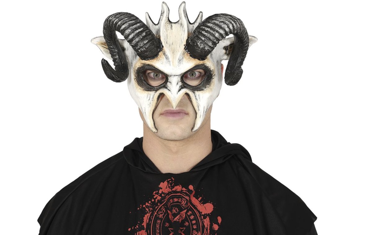 Biała półmaska z rogami byka - Inna marka | Przyjęcia i okazje w ...