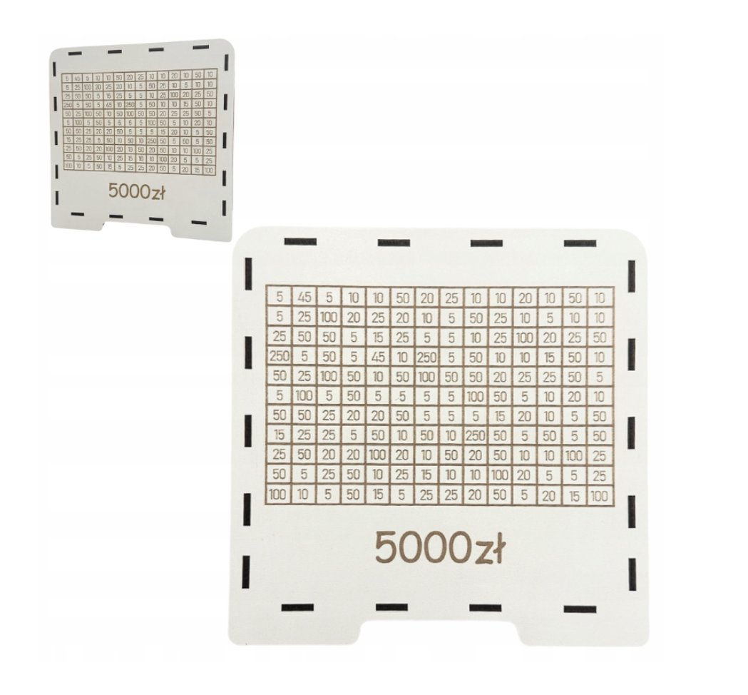 BIAŁA skarbonka wykreślanka 5000 zł Prezent - Kolorowe Motki | Sklep EMPIK.COM