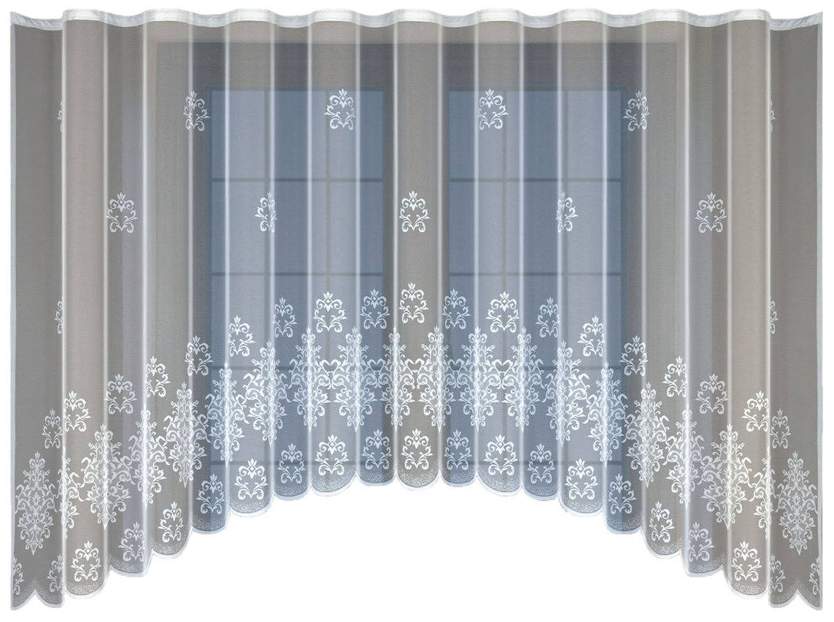 Biała żakardowa firanka z taśmą 247370 160 x 300cm MONDOMI - MONDOMI ...