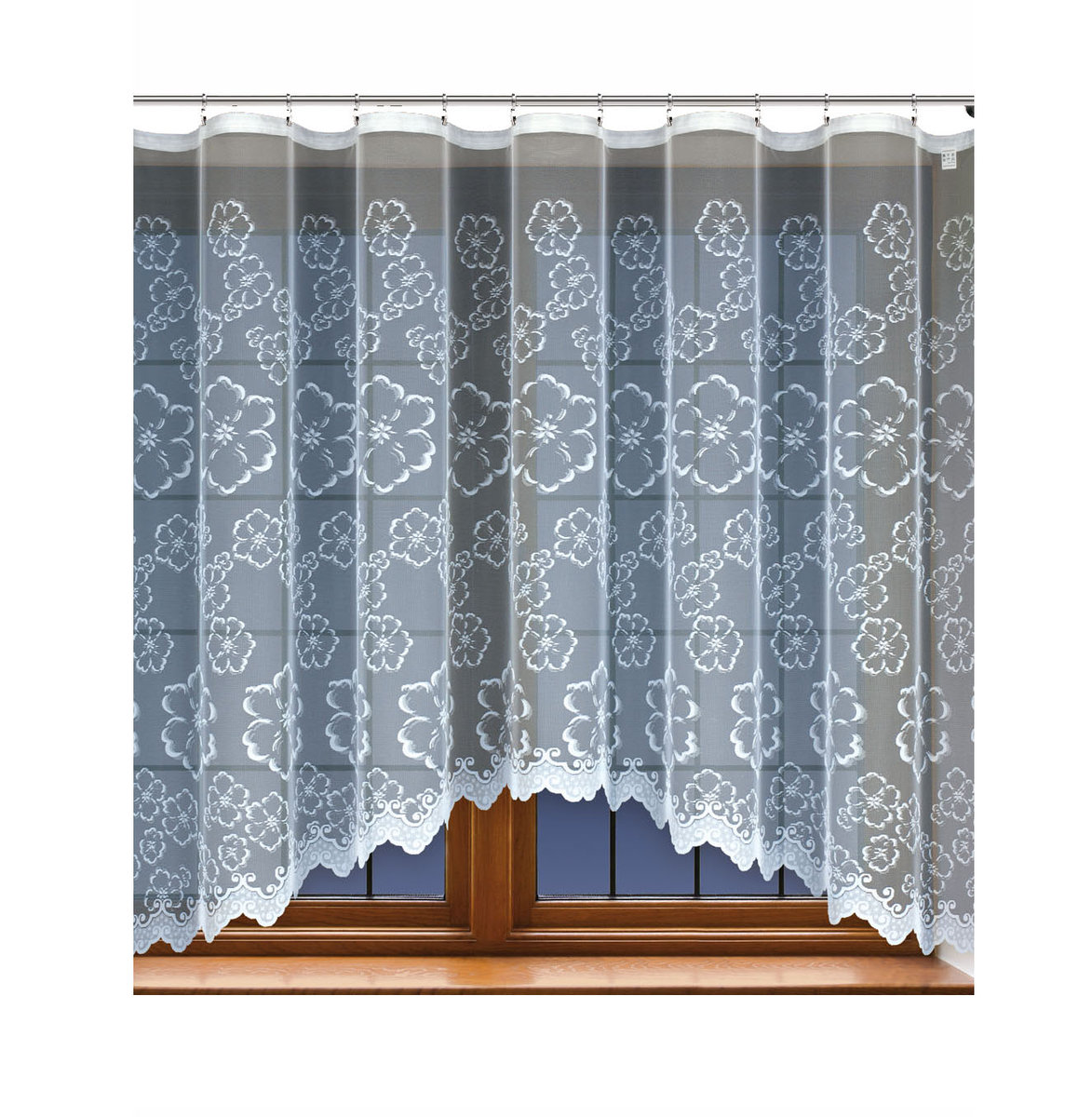 Biała żakardowa firanka z taśmą 249060 160 x 300cm MONDOMI - Mondomi ...
