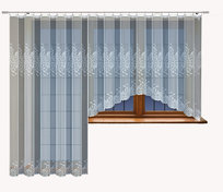 Biała żakardowa firanka z taśmą 250181 250 x 200cm MONDOMI - Mondomi ...