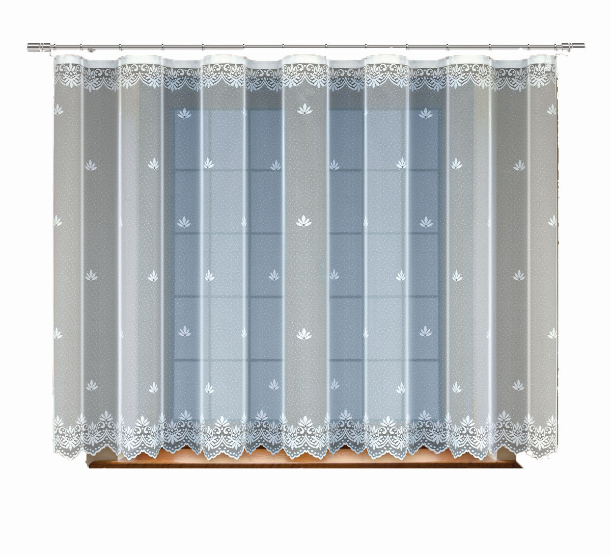 Biała żakardowa firanka z taśmą 250280 120 x 300cm MONDOMI - Mondomi ...